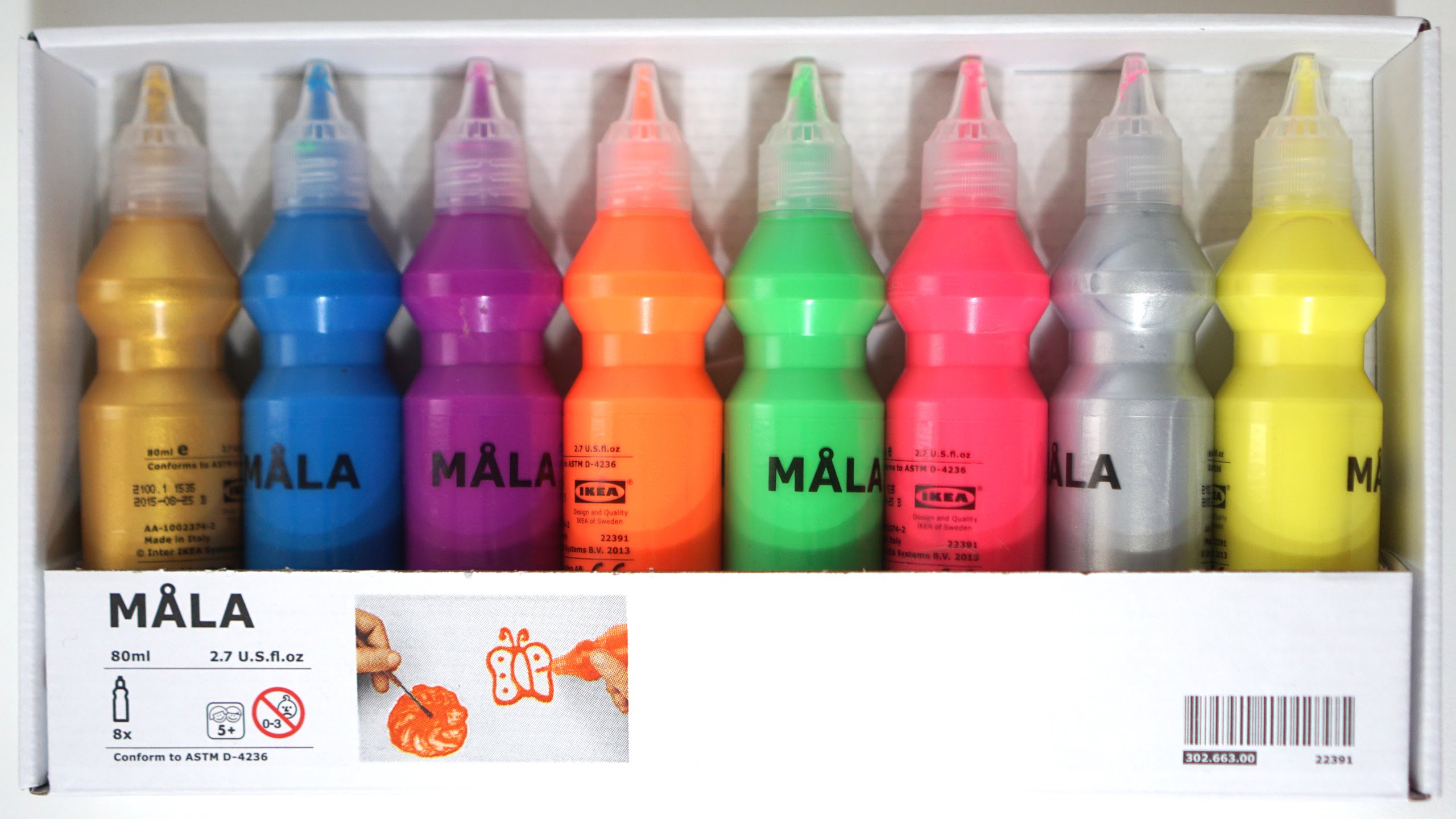Easy DIY for Toddlers: Painting winter leaves with Ikea’s MÅLA Paints ...